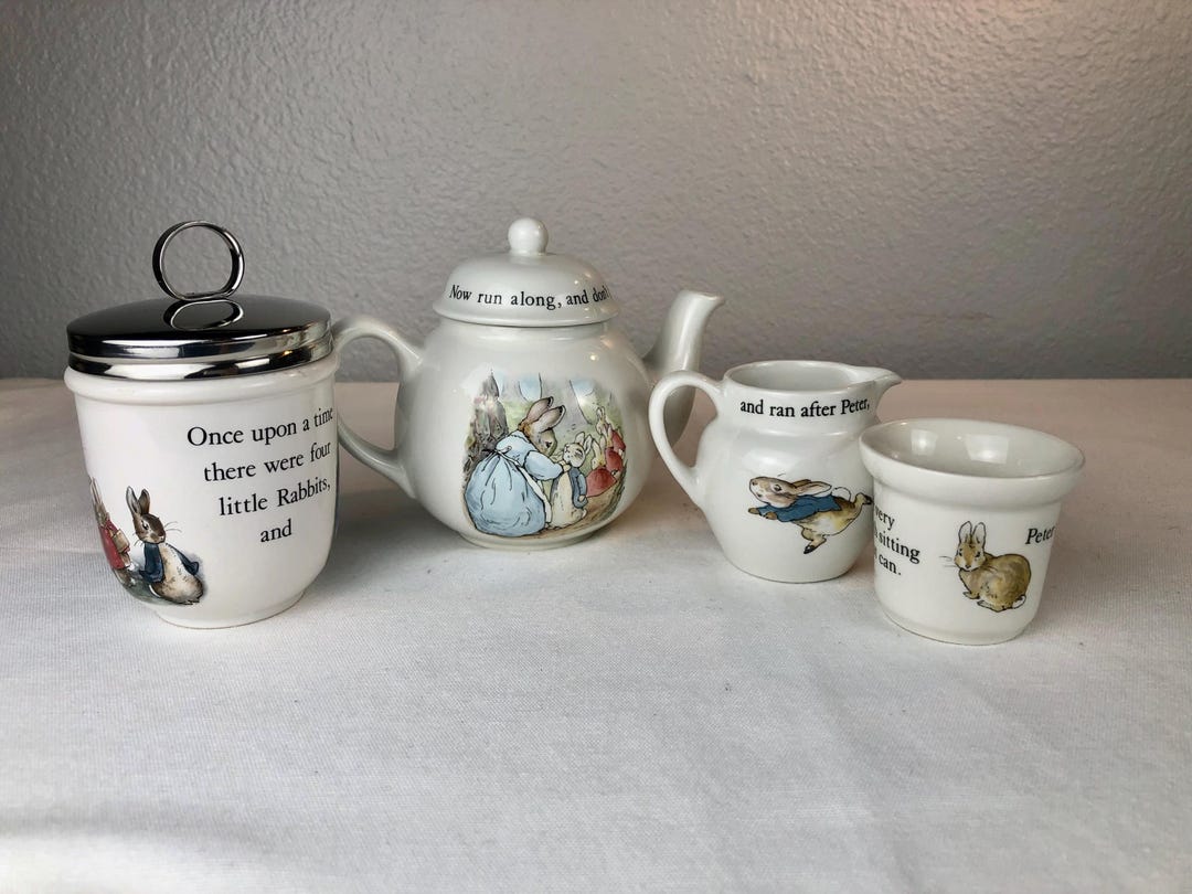 Vintage Wedgewood Beatrix Potter Child's Tea Set - Peter Rabbit - Tea ...
