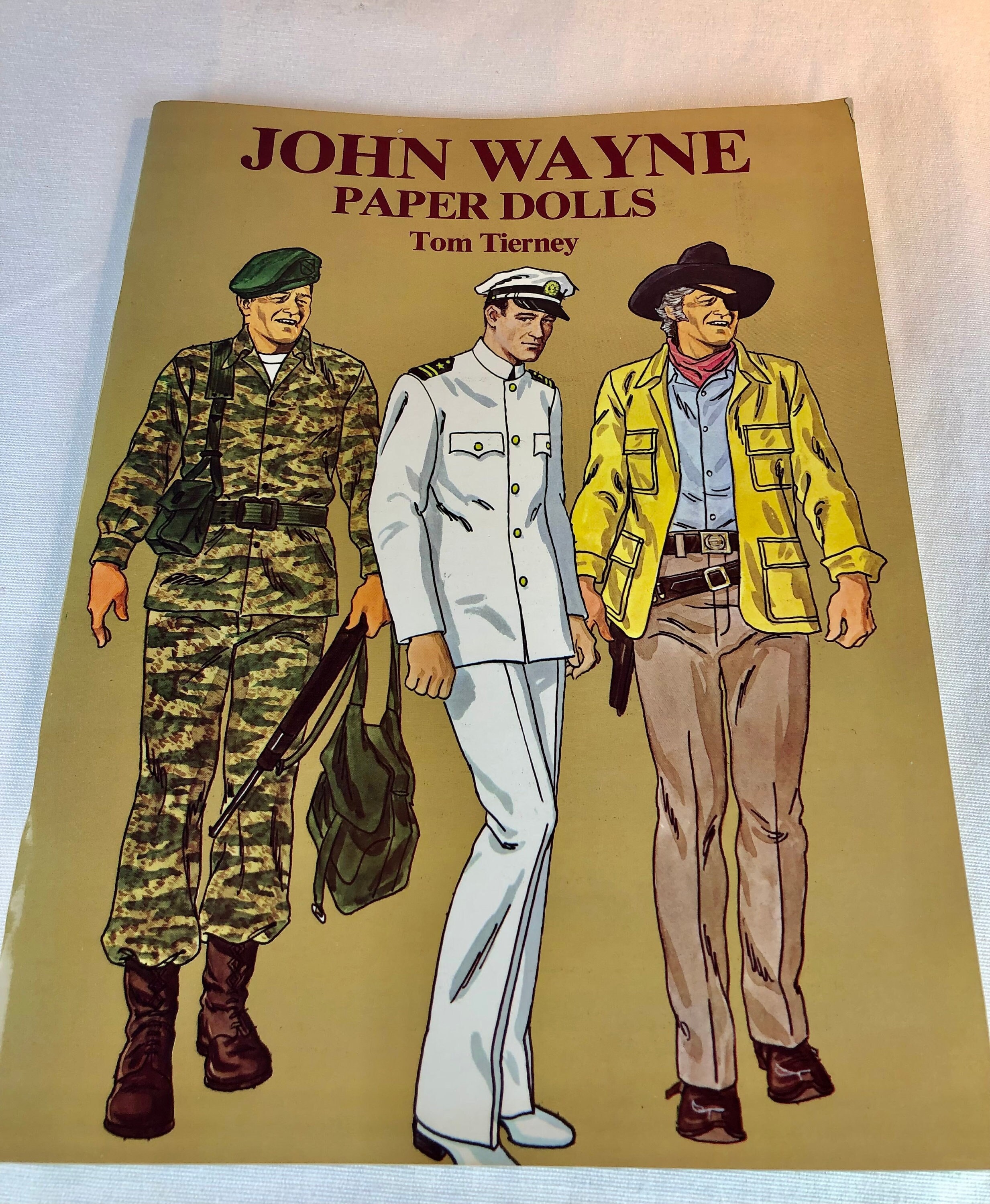 John Wayne Paper Doll Book by Tom Tierney 1981 Uncut the Duke ...