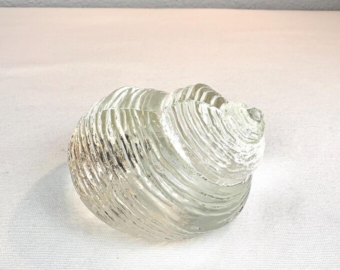 Vintage Glass Shell Paperweight: Coastal Beach Decor (4 X 3.5 Inches ...