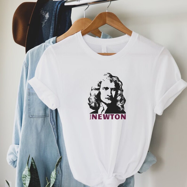 Isaac Newton Scientific Genius Tee | Physics and Discovery Tribute - Etsy