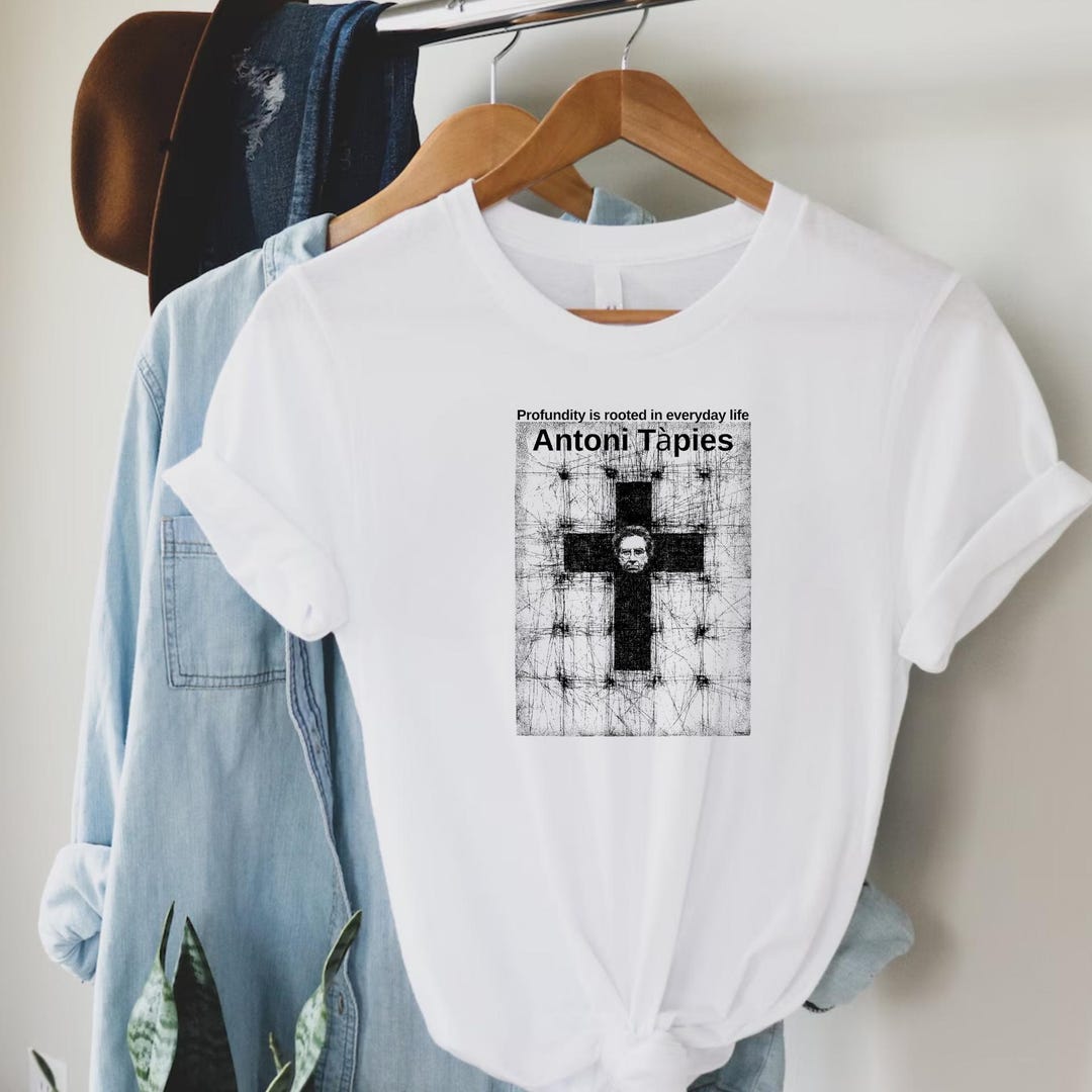 Art T-shirt: Antoni Tàpies | Matter Painting Cross Symbol - Etsy