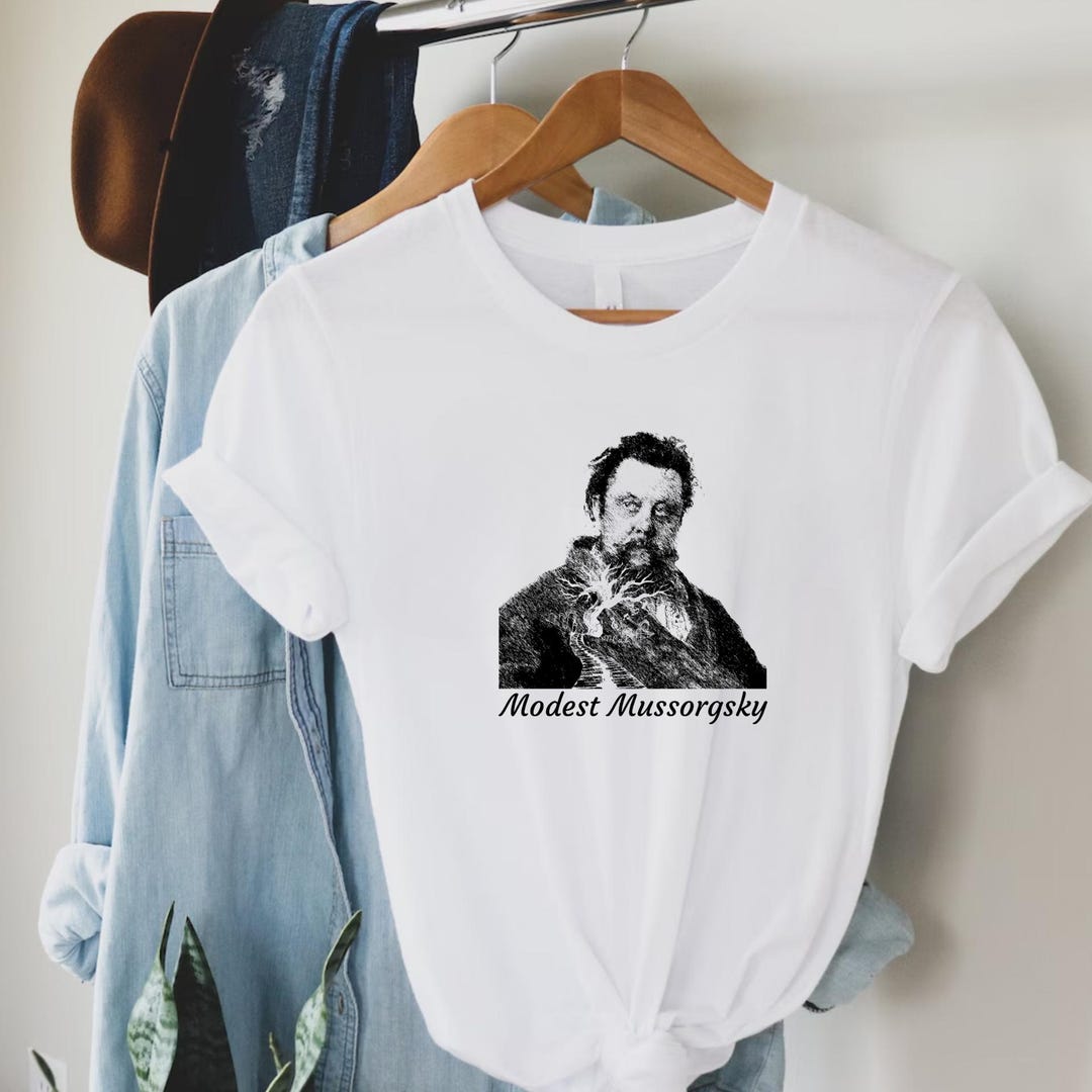 Modest Mussorgsky T-shirt – Minimalist Composer Shirt, Russian Music ...