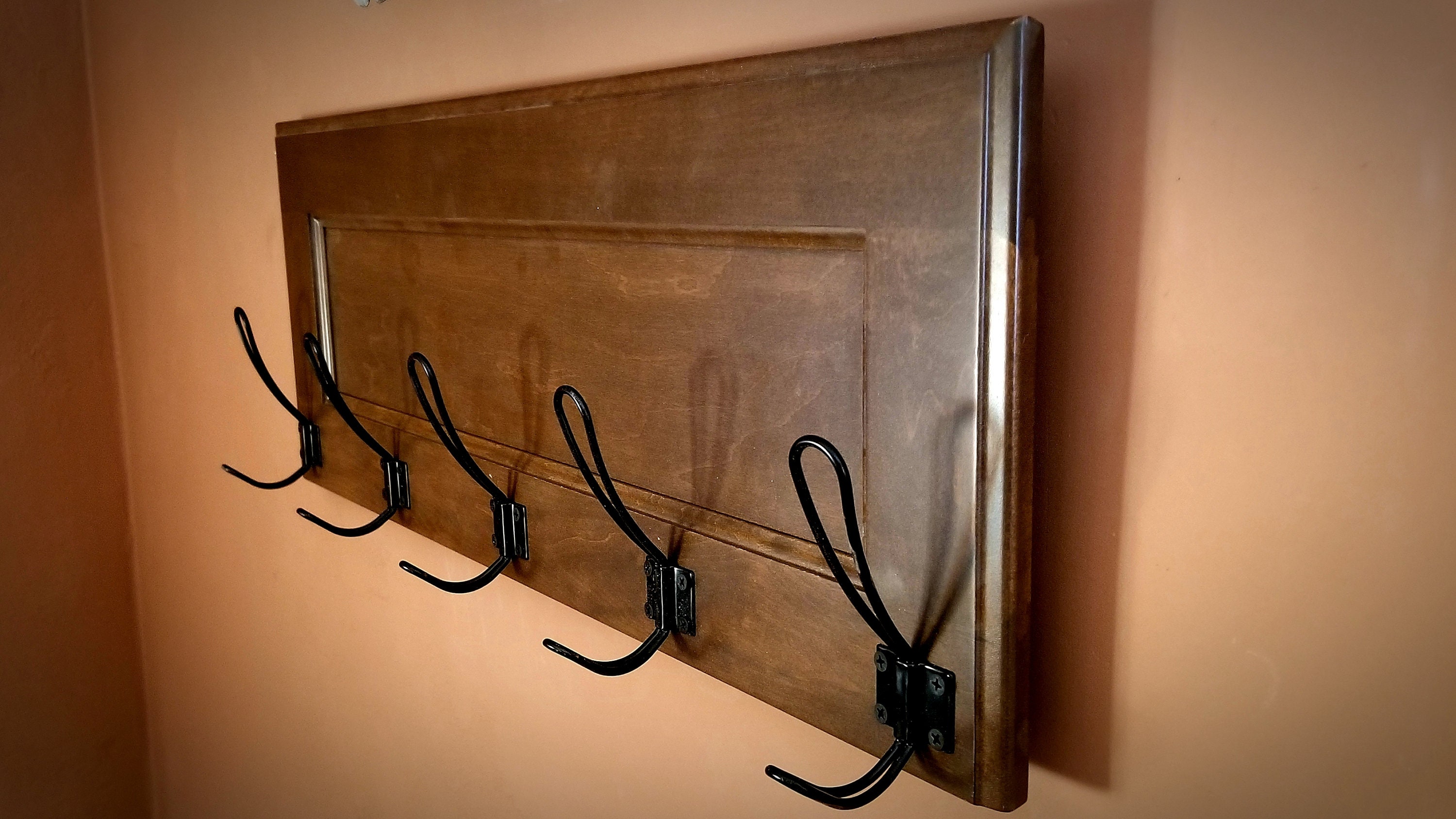 Unique Coat Rack Assembled on Quality Hardwood Entryway | Etsy