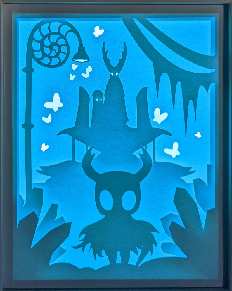 Hollow Knight Paper Cut Light Box Template Files 8x10 Inch - Etsy
