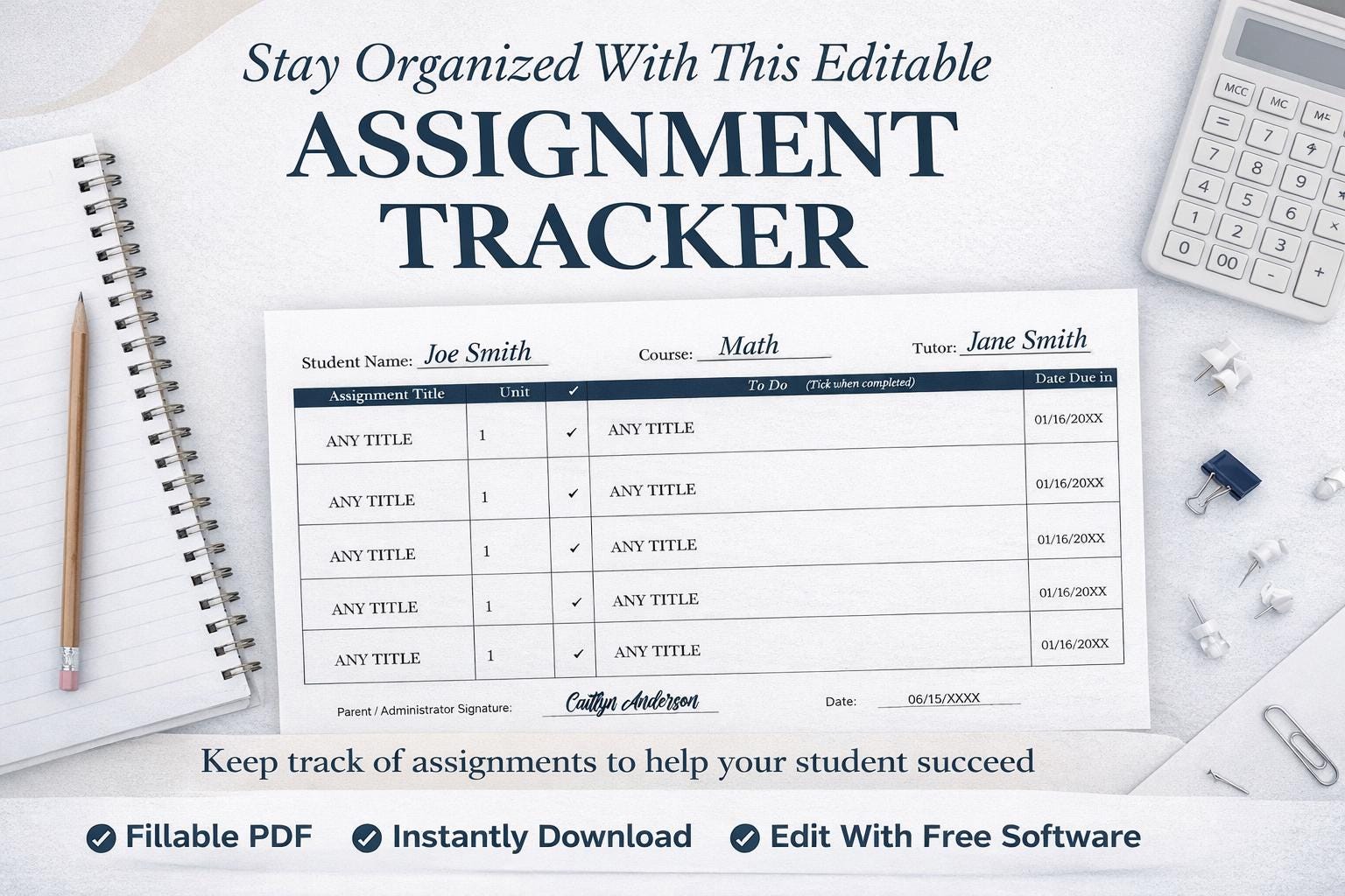 Homeschool Planner Mini Bundle Printable | Attendance Grade Tracker ...