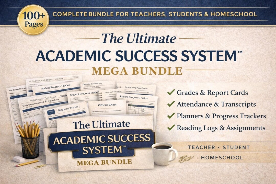 Ultimate Academic Success System Bundle, Teacher, Student, Homeschool ...