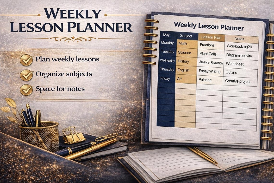 Editable Homeschool Planner Printable | 50+ Page Homeschool Organizer ...