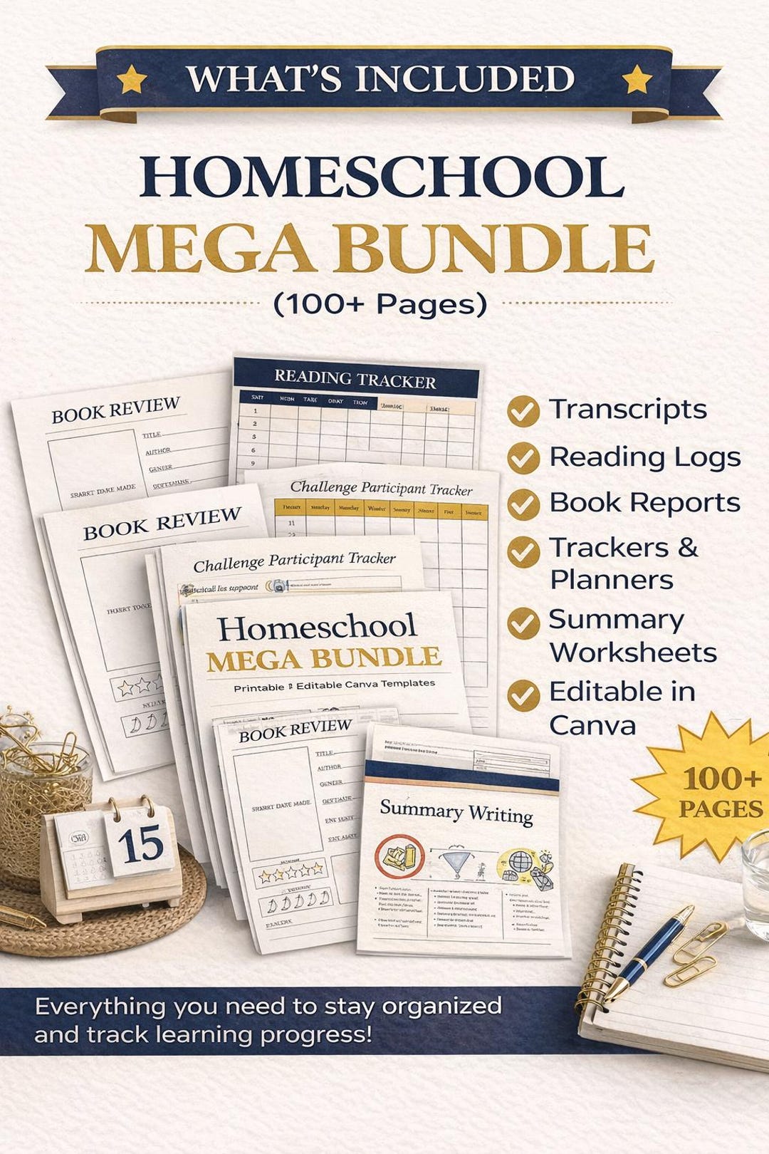 Homeschool Reading Mega Bundle Printable | Book Report Templates ...
