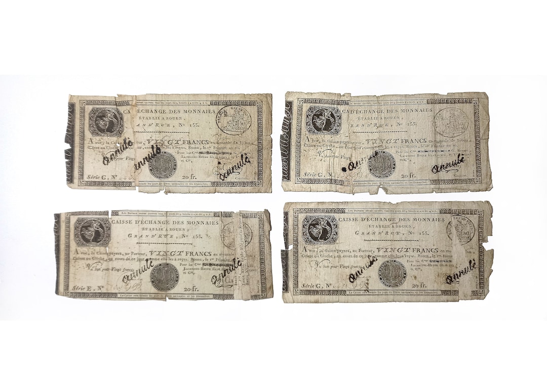 Collection of Vintage French Bearer Bonds From the 1800s Denominated at ...