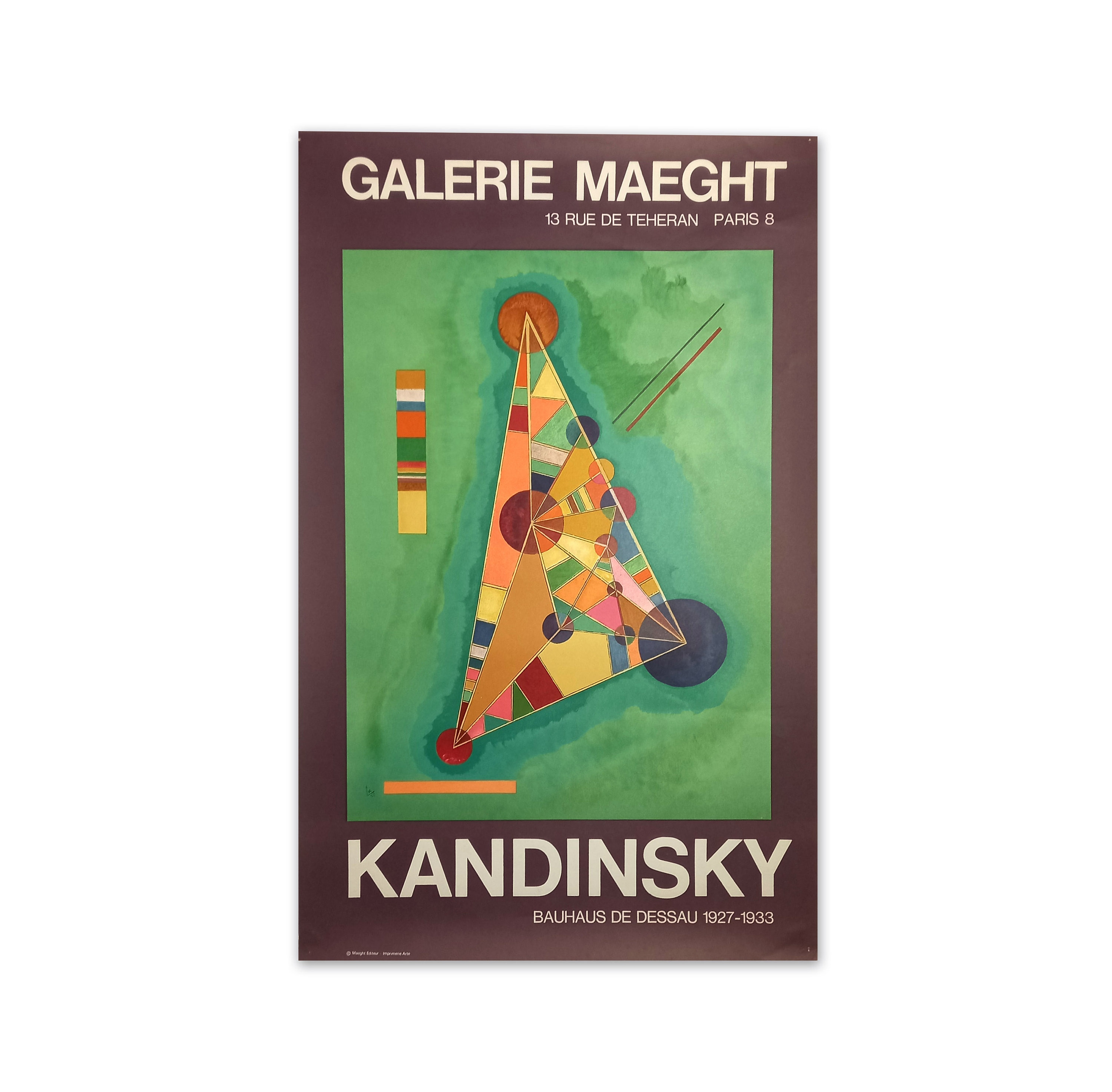 Original Kandinsky Exhibition Poster From the 80's in Paris, Bauhaus ...