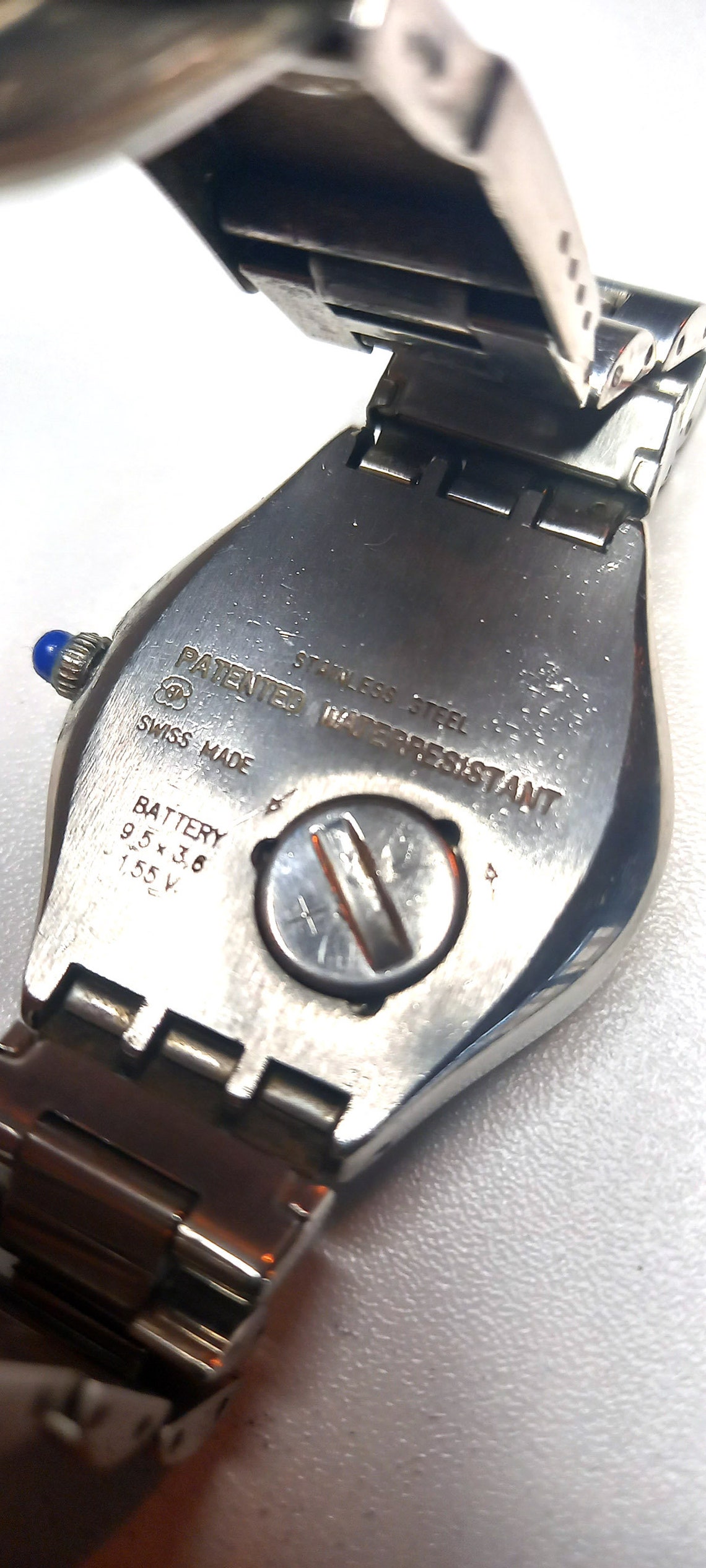 Vintage Swatch Irony Watch From 1993, Blue Metal Swatch Watch ...