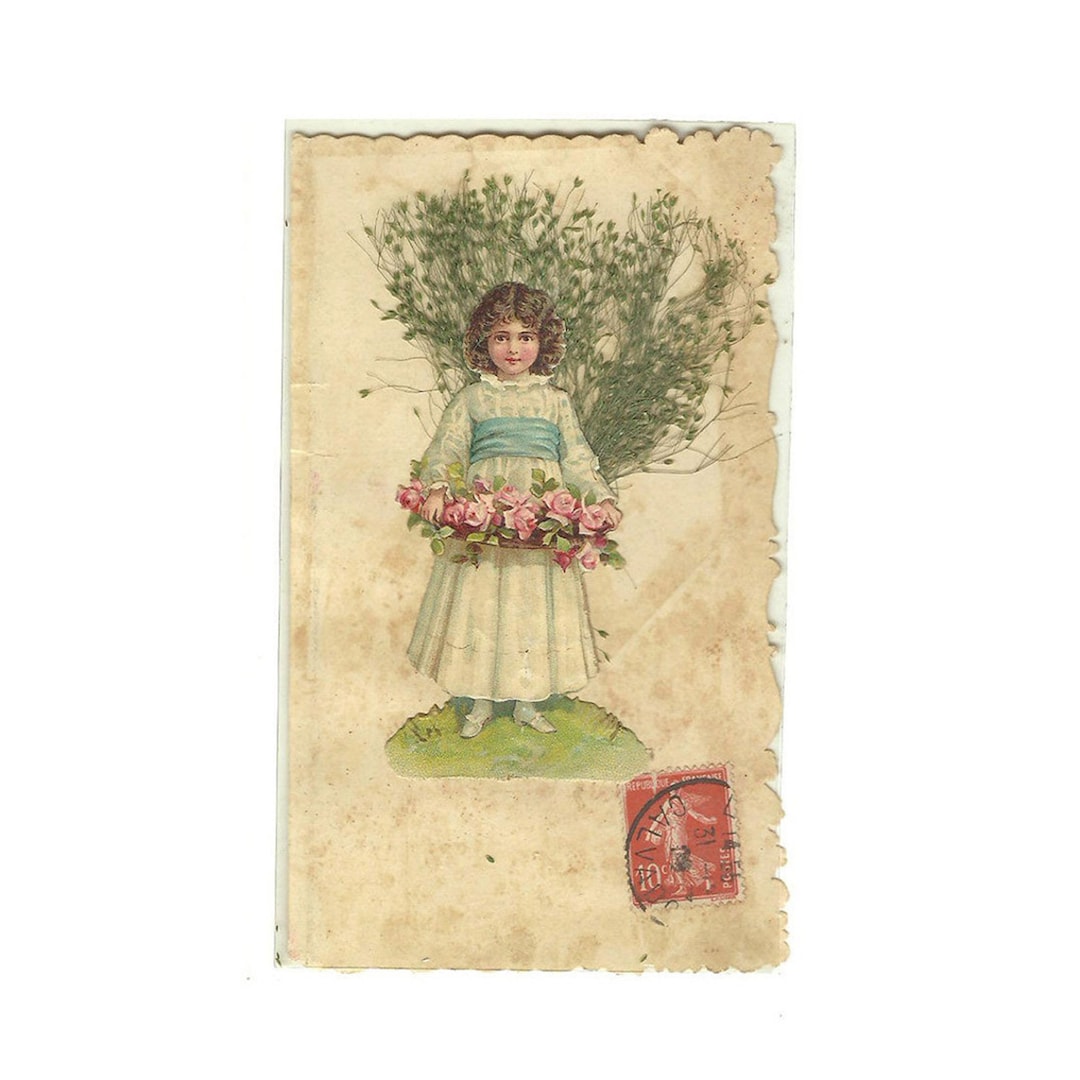 Vintage Handmade Postcard From 1900, Friendship Card, Scrapbooking ...