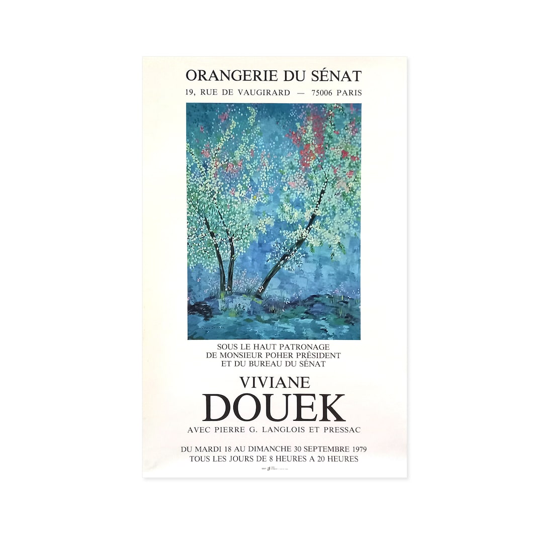 Original Viviane Douek Painting Exhibition Poster in Paris From 1979 - Etsy