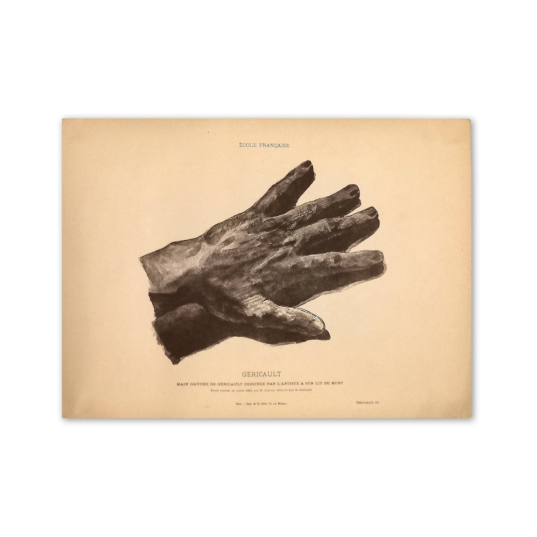 Antique Lithograph of a Hand Drawing by Théodore Géricault - Etsy