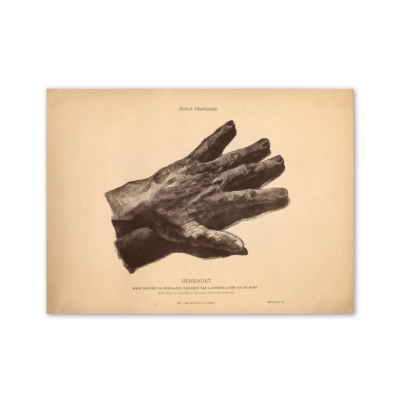 Antique Lithograph of a Hand Drawing by Théodore Géricault - Etsy