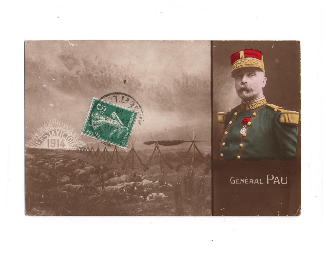 Vintage Colorized 1914 World War I Postcard, Poilus and Trenches ...