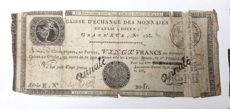 Collection of Vintage French Bearer Bonds From the 1800s Denominated at ...