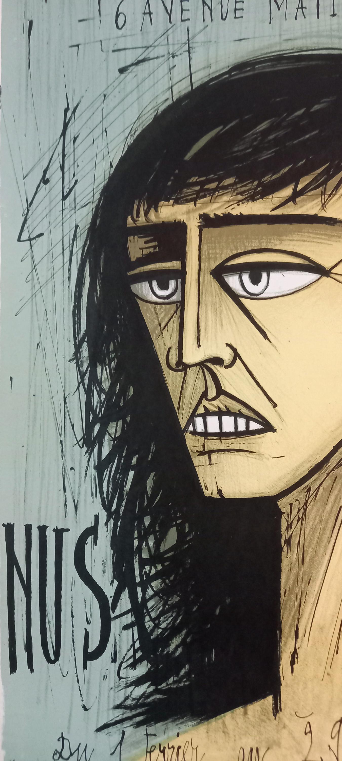Original French Bernard Buffet Painting Exhibition Poster From 1980 at ...