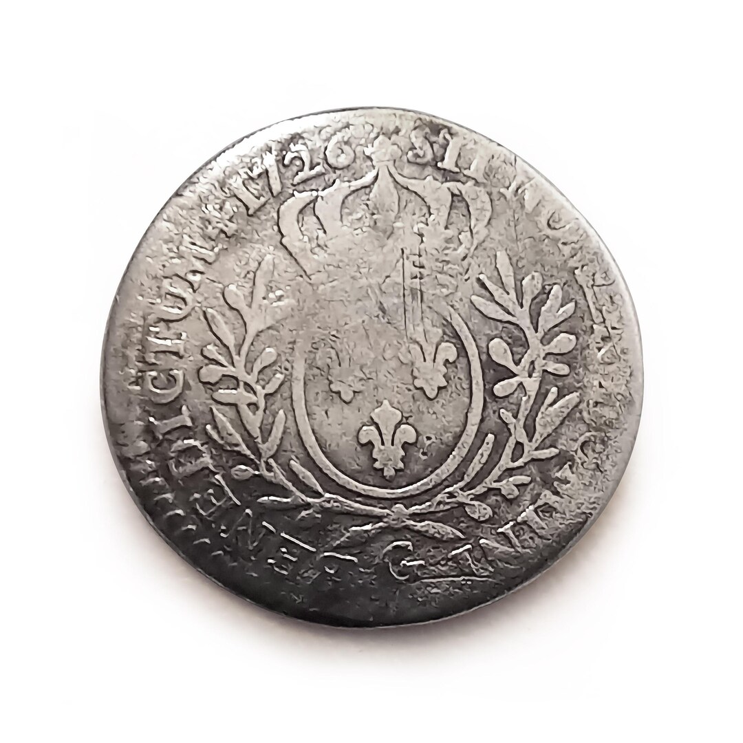 French Silver Coin Ecu Louis XV 1726, Numismatic - Etsy