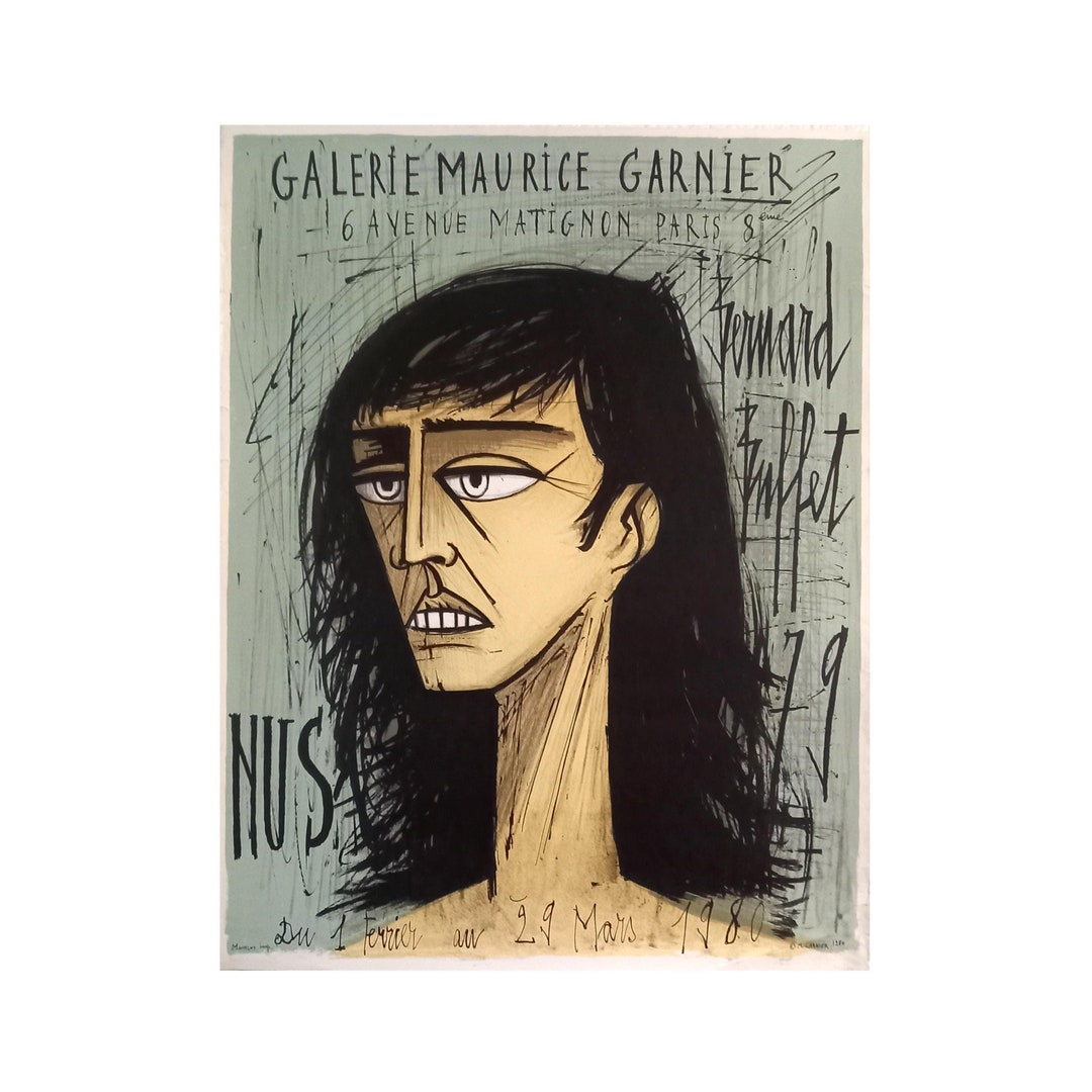 Original French Bernard Buffet Painting Exhibition Poster From 1980 at ...