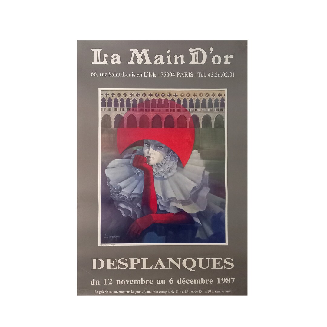 Original Jean-claude Desplanques Painting Exhibition Poster in Paris ...