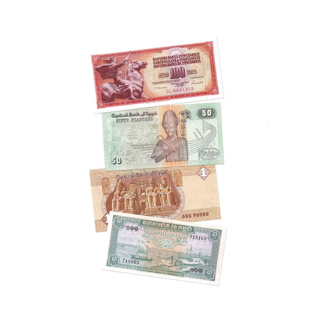 Set of Vintage Banknotes, Old Currency Collection, Numismatics - Etsy