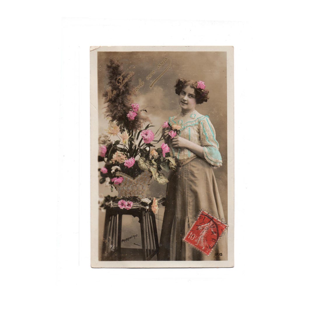 Vintage Colorized Early 1900s Valentines Day Postcard - Etsy