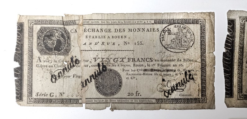 Collection of Vintage French Bearer Bonds From the 1800s Denominated at ...