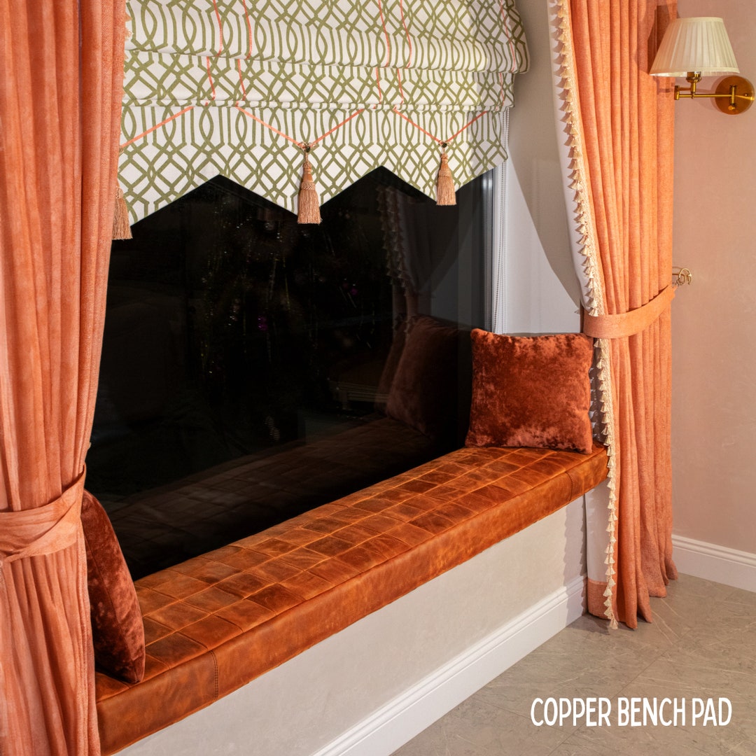 Leather Bench Seat Pad, Custom Size Bench Pad, Floor Leather Pad ...