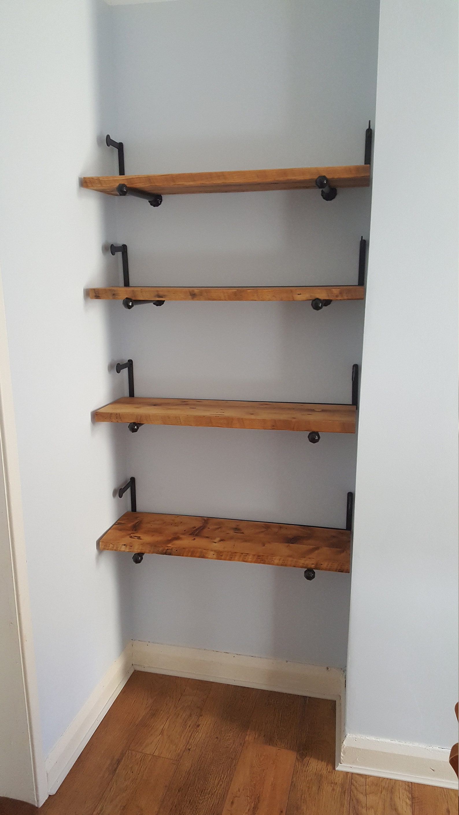 Alcove Shelves - Reclaimed Wood, Floating, Brackets, Bookends - Etsy