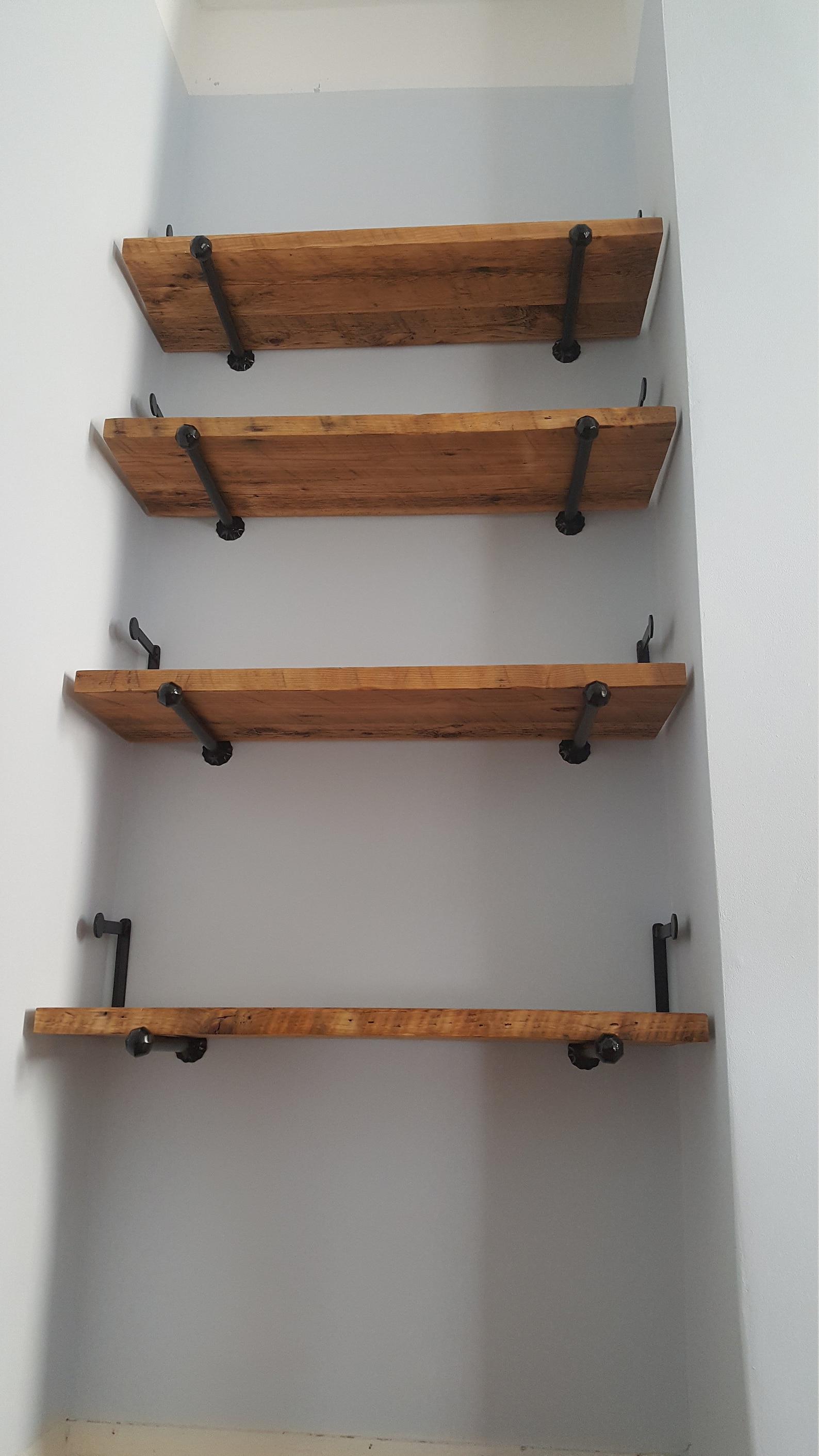 Alcove Shelves - Reclaimed Wood, Floating, Brackets, Bookends - Etsy