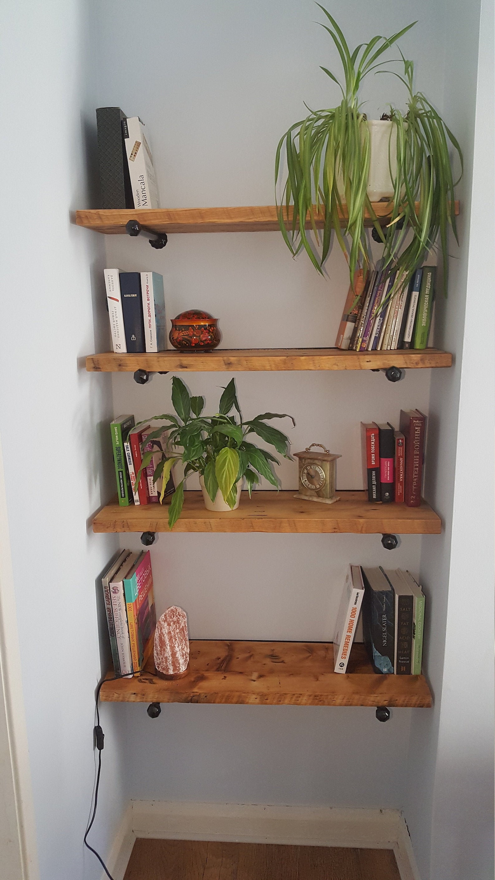 Alcove Shelves - Reclaimed Wood, Floating, Brackets, Bookends - Etsy