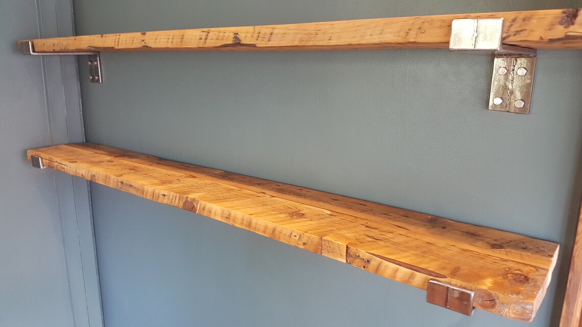 Alcove Shelves - Reclaimed Wood, Floating, Brackets, Bookends - Etsy