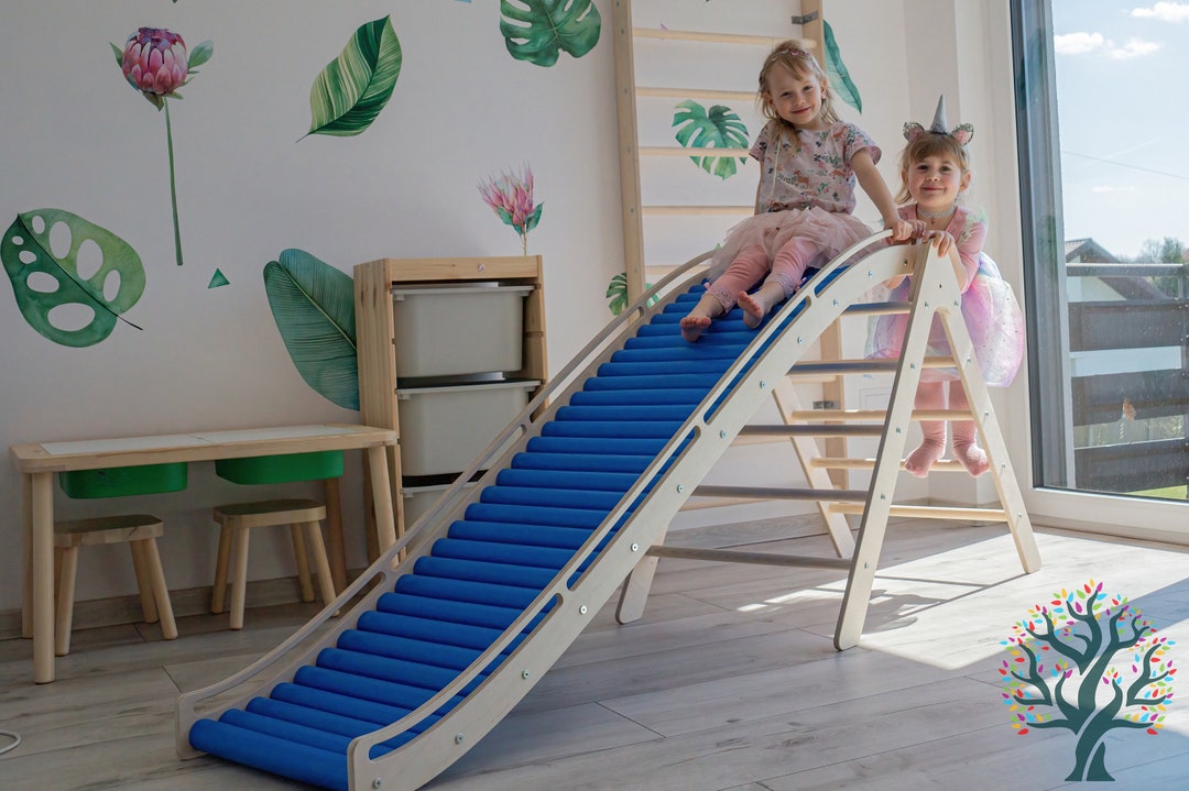 Rolling Slide With Climbing Triangle, Indoor Outdoor Playground ...