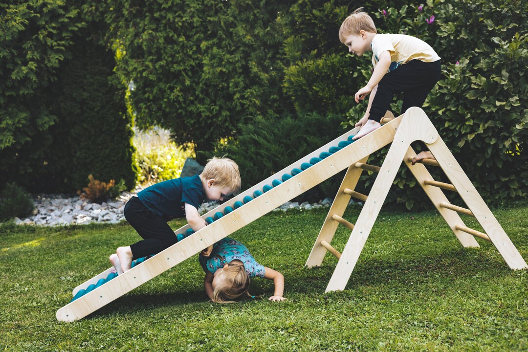 Extra Large Rolling Slide With Climbing Triangle - Etsy