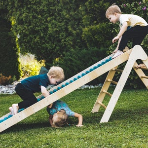 Extra Large Rolling Slide With Climbing Triangle - Etsy