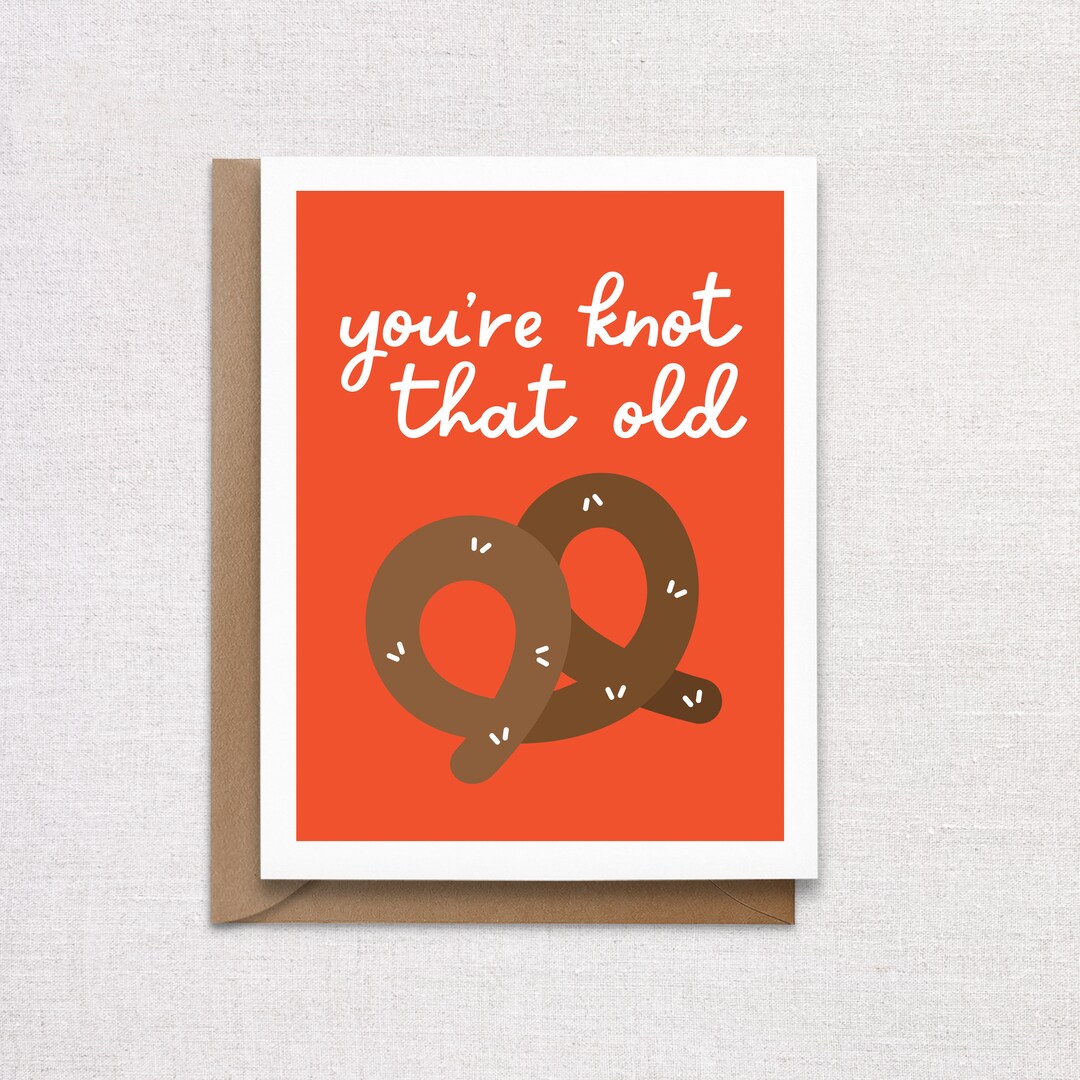 Soft Pretzel Birthday Card - Etsy