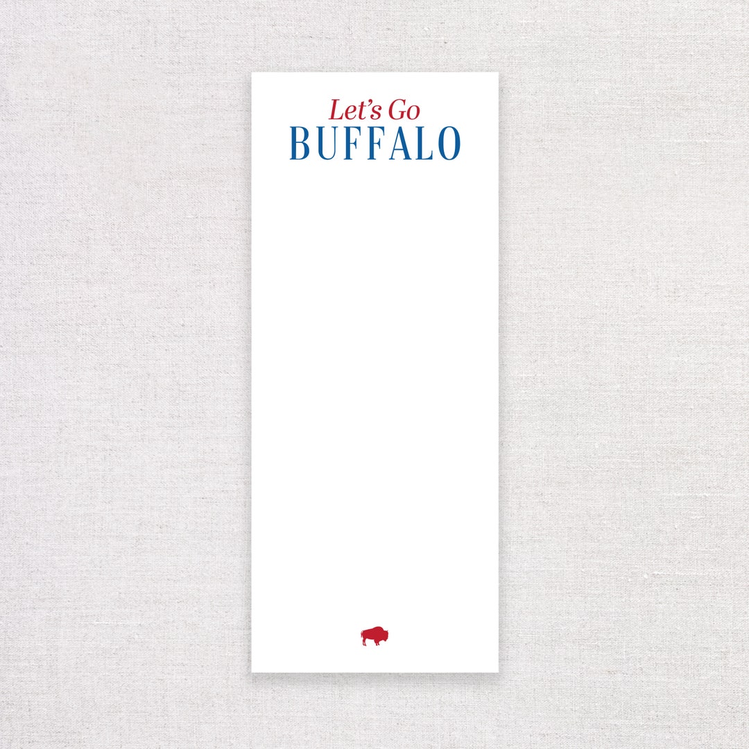Let's Go Buffalo, NY Notepad. Buffalo Stationery Gift. - Etsy