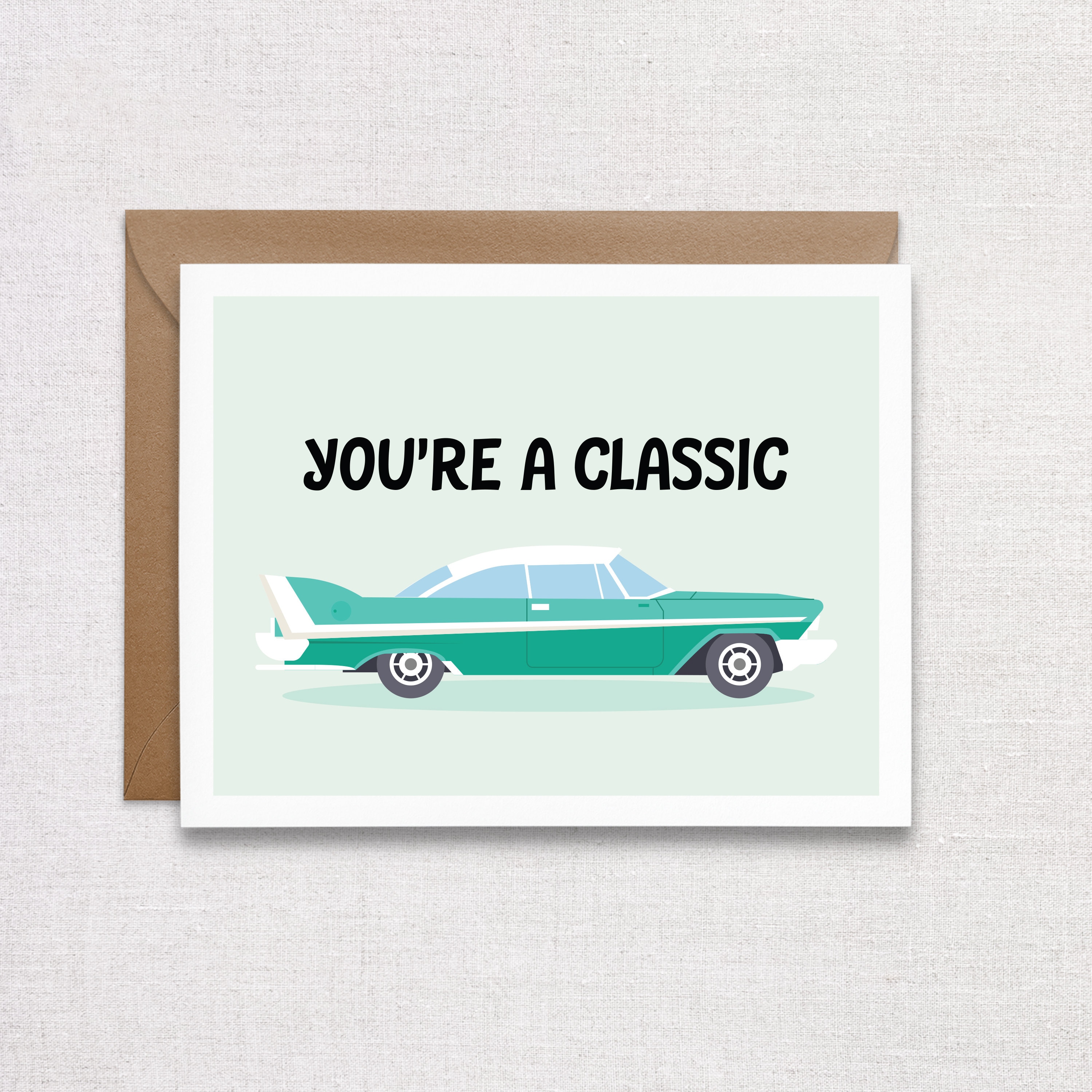Classic Car Birthday Day Card. Vintage Car. - Etsy