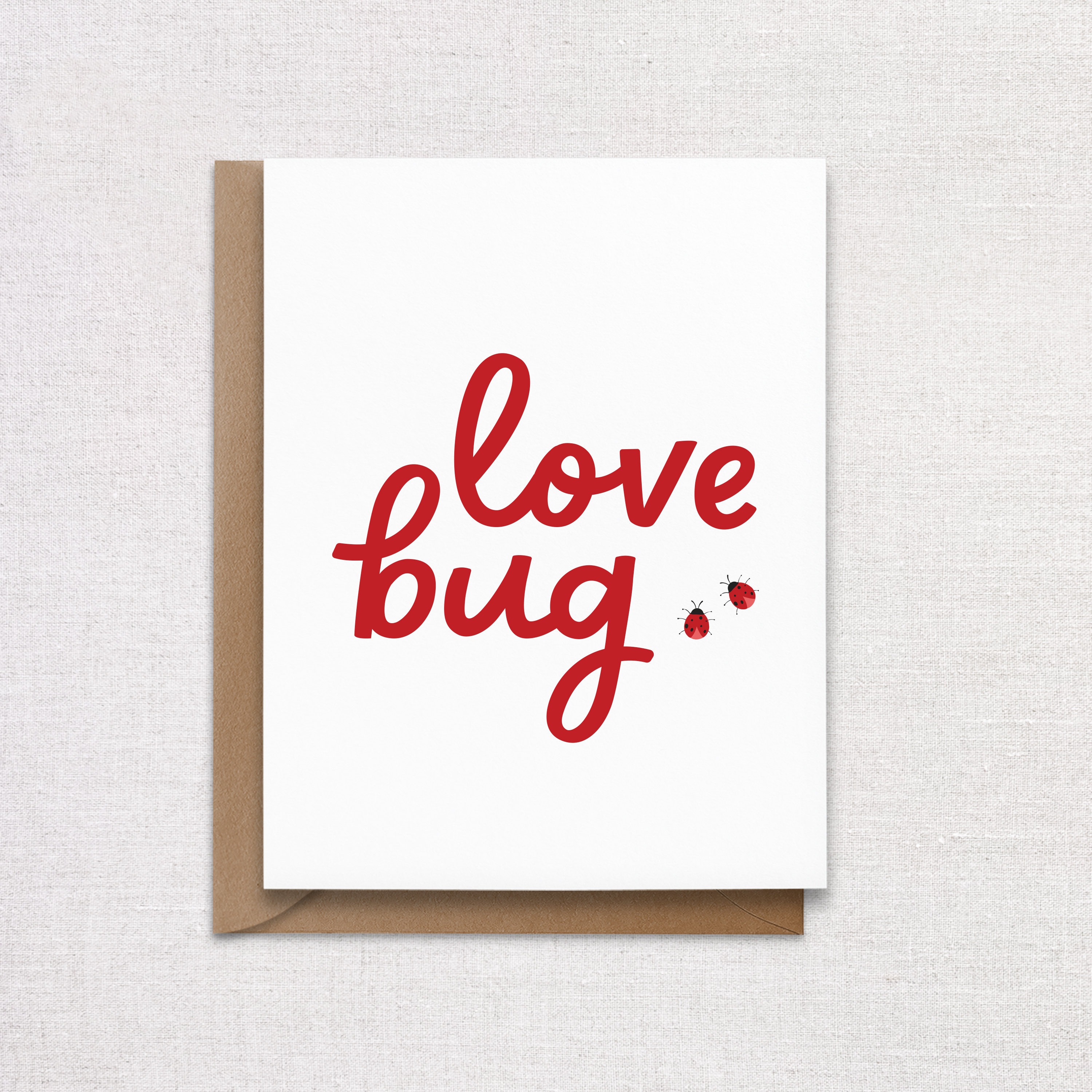 Love Bug Greeting Card Lady Bug Card. Valentine's Day Card. - Etsy