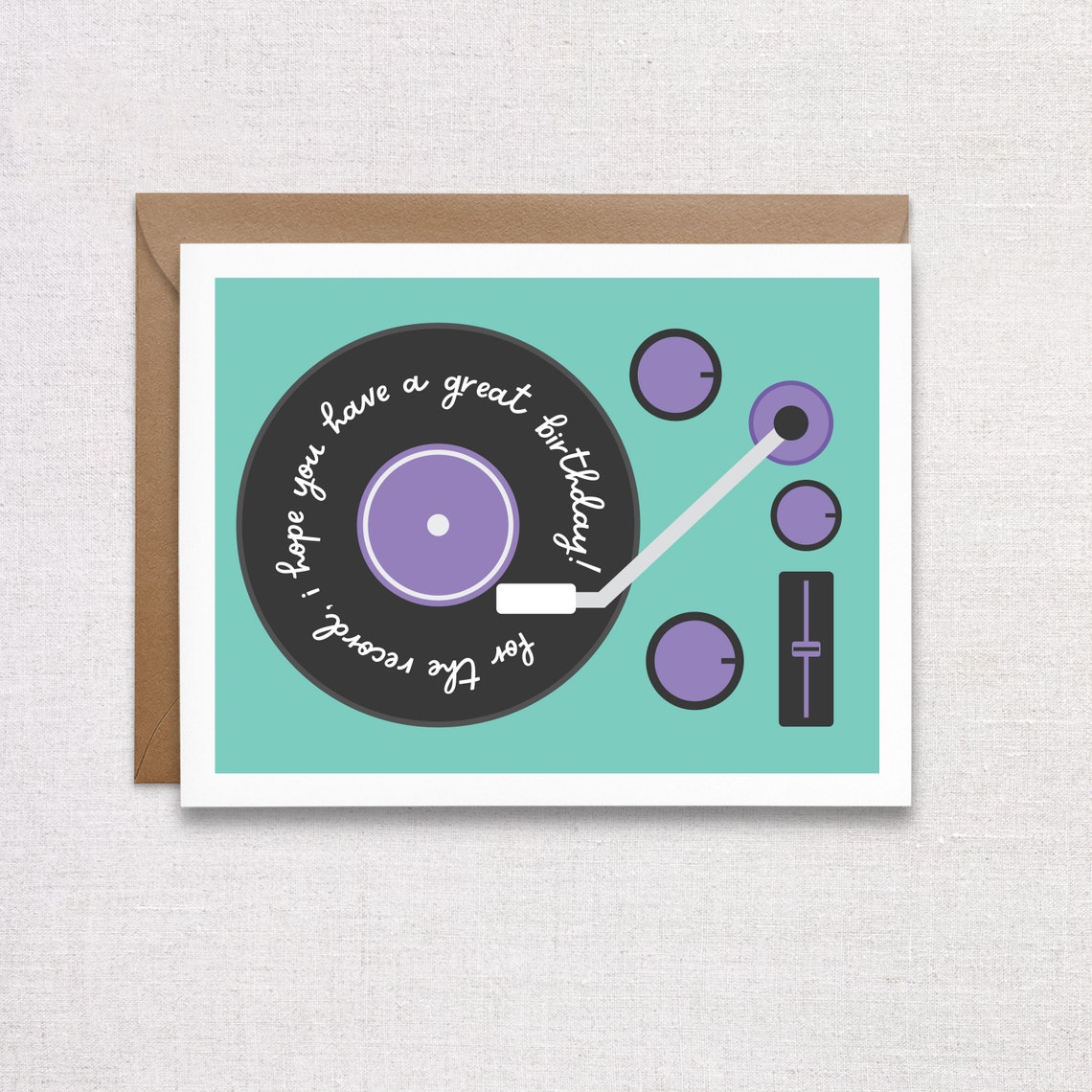 Vinyl Record Birthday Card. 80s Birthday Card. - Etsy