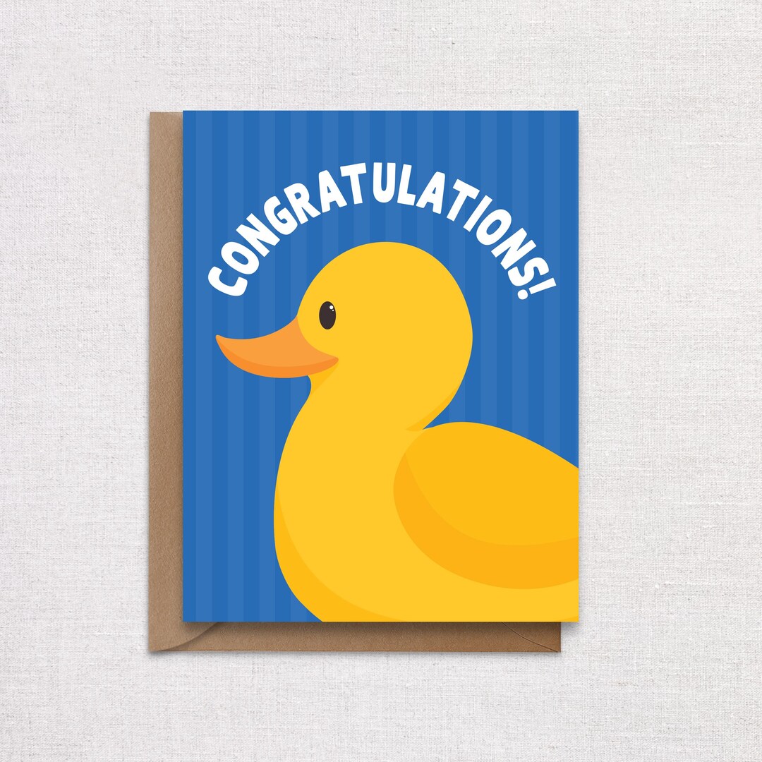 Rubber Duck Congratulations New Baby Greeting Card - Etsy