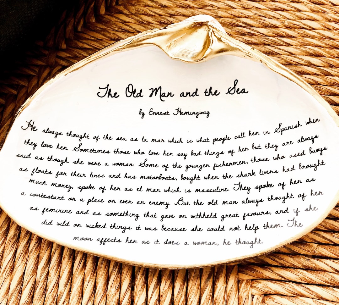 Excerpt From the Old Man and the Sea by Ernest Hemingway - Etsy