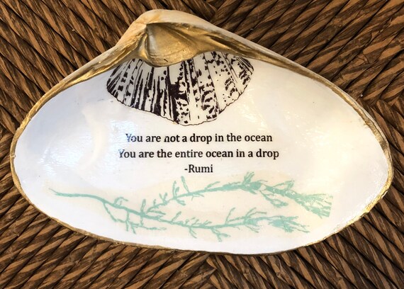 Rumi Quote on Clam Shell | Etsy