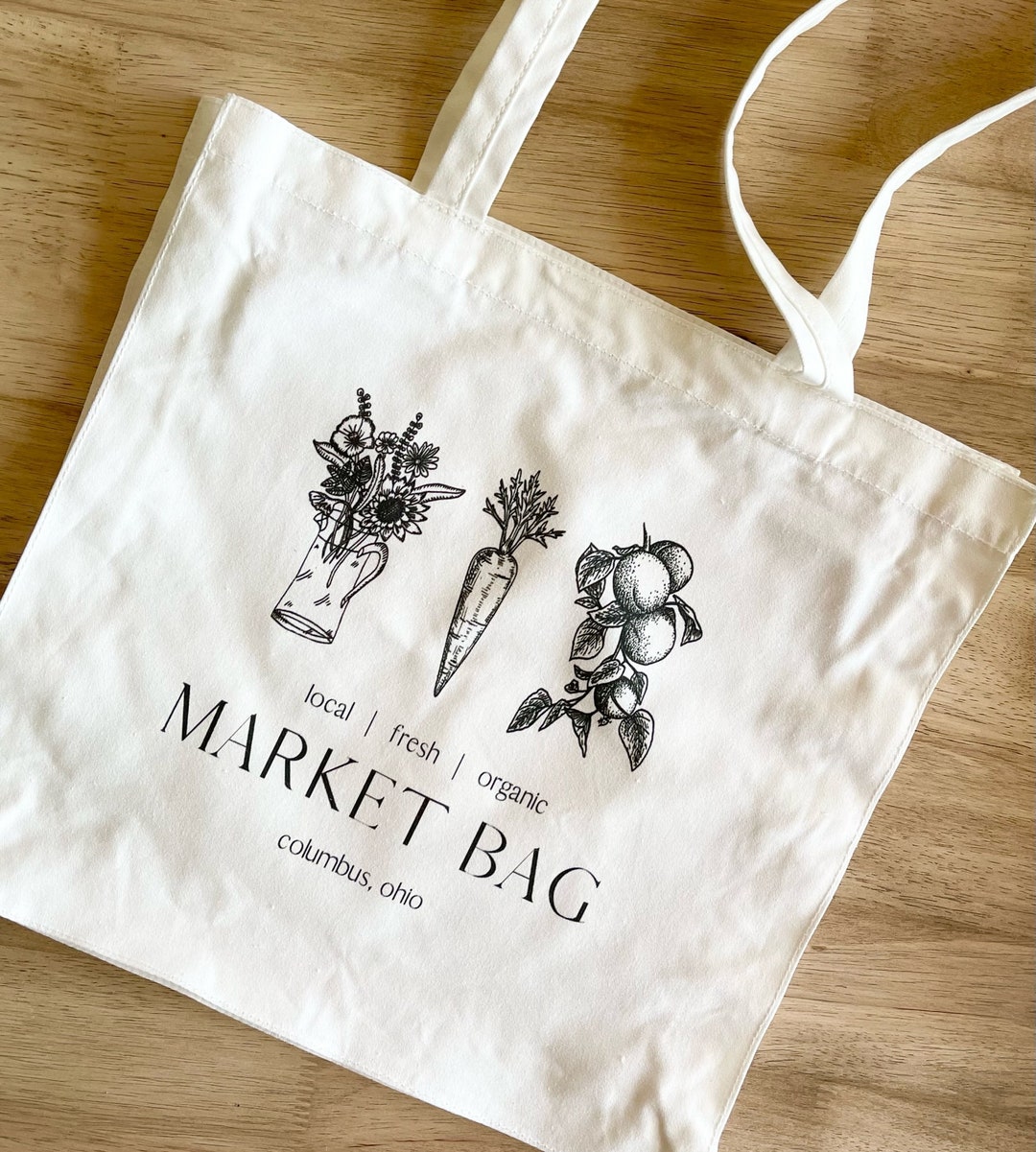 Market Bag | Farmers Market Bag | Cotton Bag | Tote Bag | Gift ...