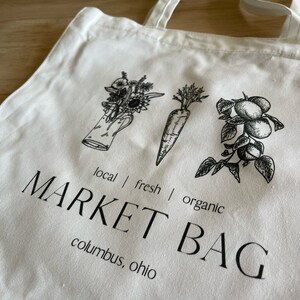 Market Bag | Farmers Market Bag | Cotton Bag | Tote Bag | Gift ...