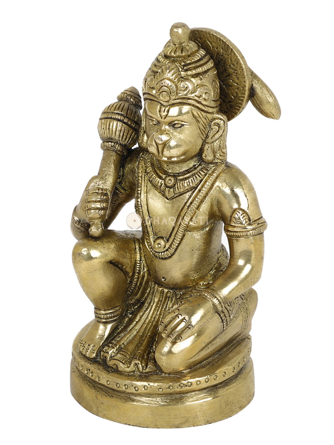Lord Hanuman Brass Figurine With Gada in Hand - Etsy
