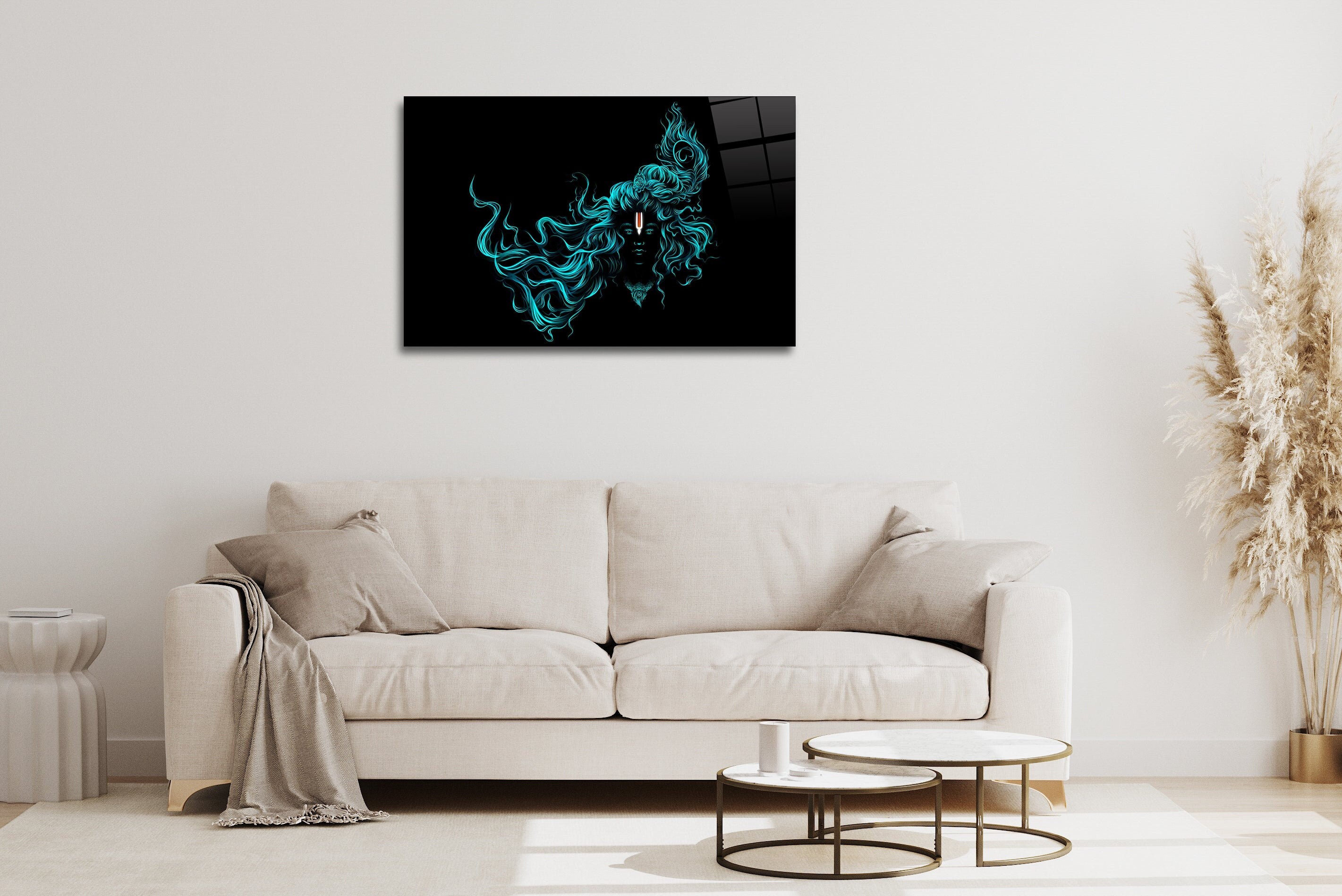 Divine Grace: Lord Krishna Glass Wall Art for Spiritual Inspiration - Etsy