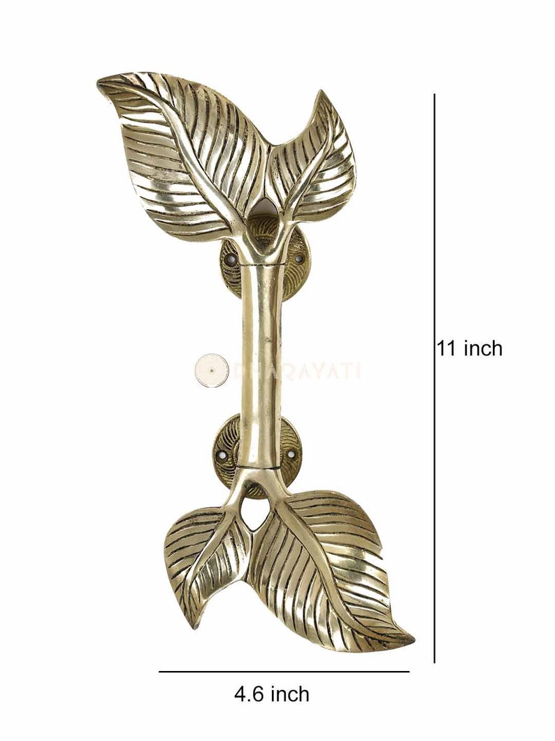 Leaf Design Door Handle Decorative Brass - Etsy