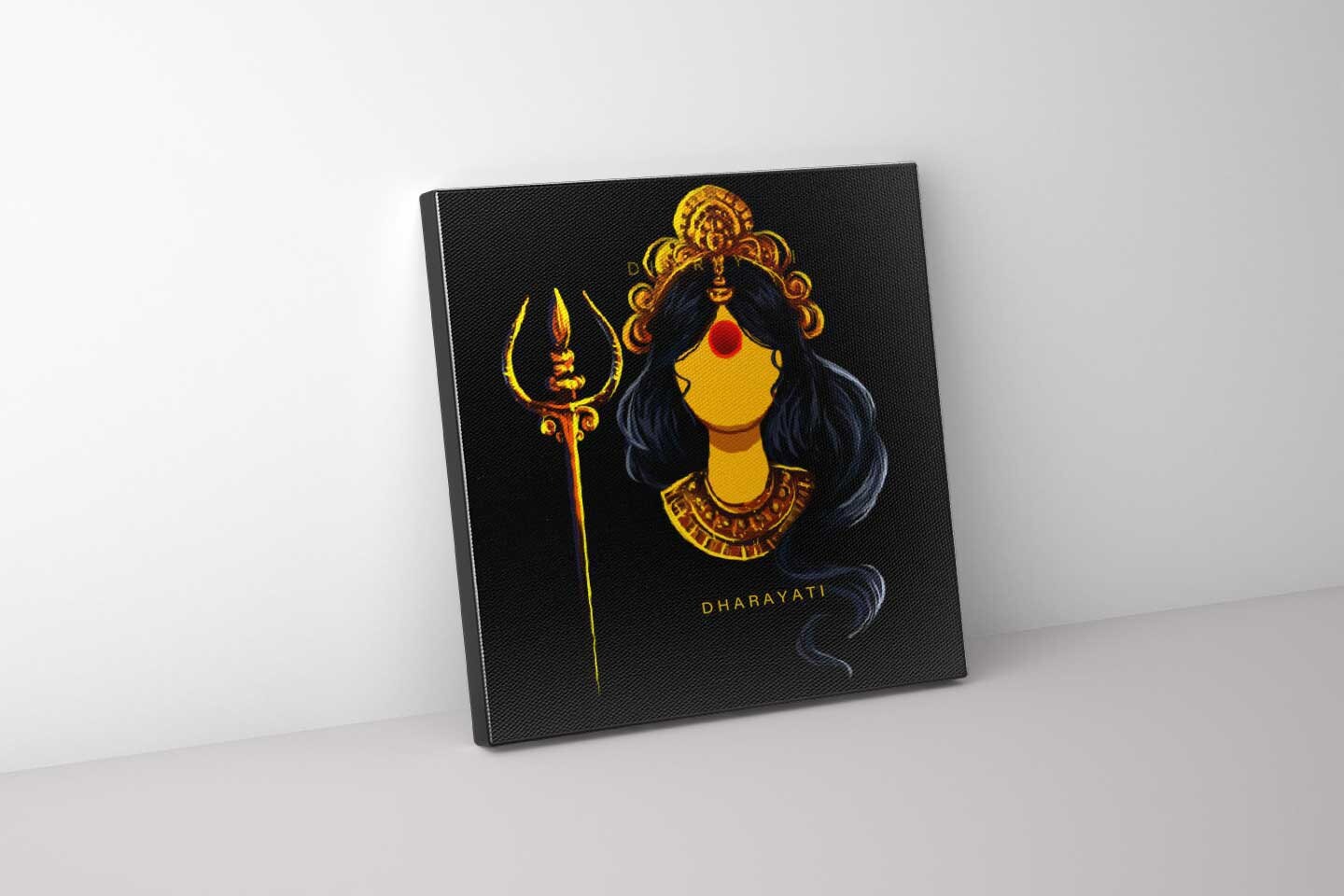 Divine Power: Devi With Trishul Canvas Art - Etsy